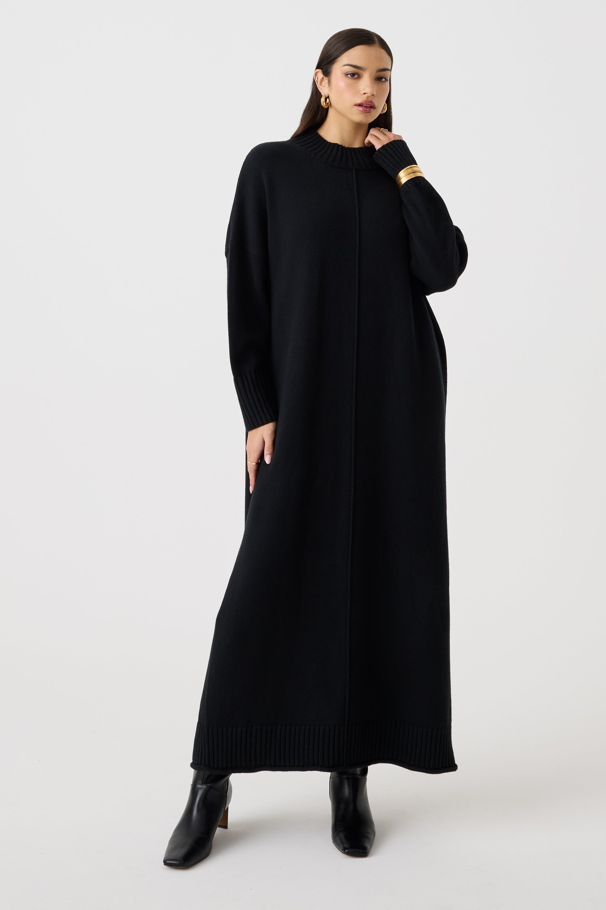 Inés Maxi Knit Dress | Premium Modest Casual Wear | LYRA Modest